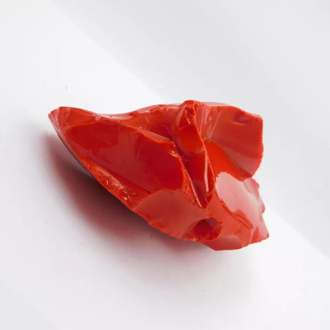 Italian Red Coral Rough Natural Coral 555 Ct CERTIFIED Loose Gemstone ...
