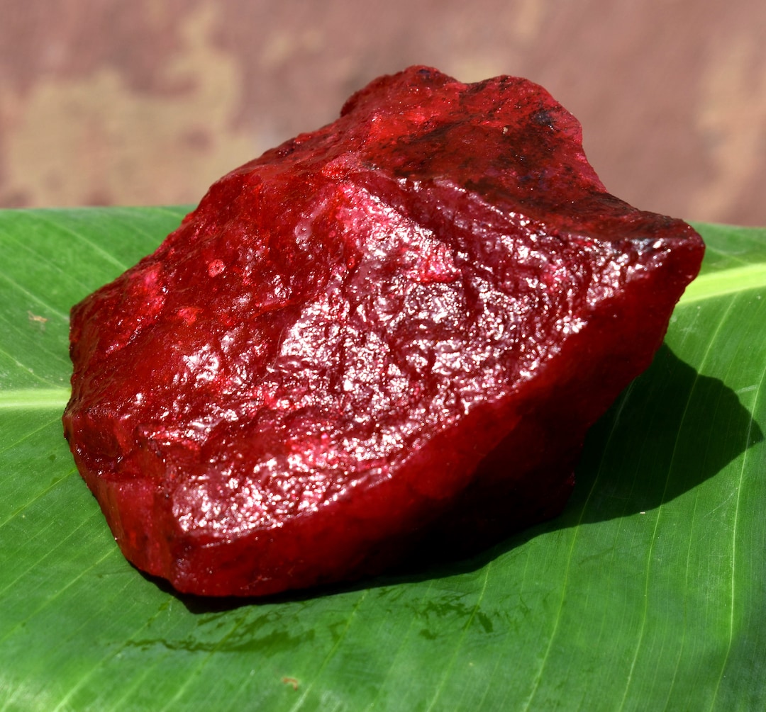 Raw Ruby Rough Natural 1550 Ct Certified Uncut Natural Natural Red Ruby ...