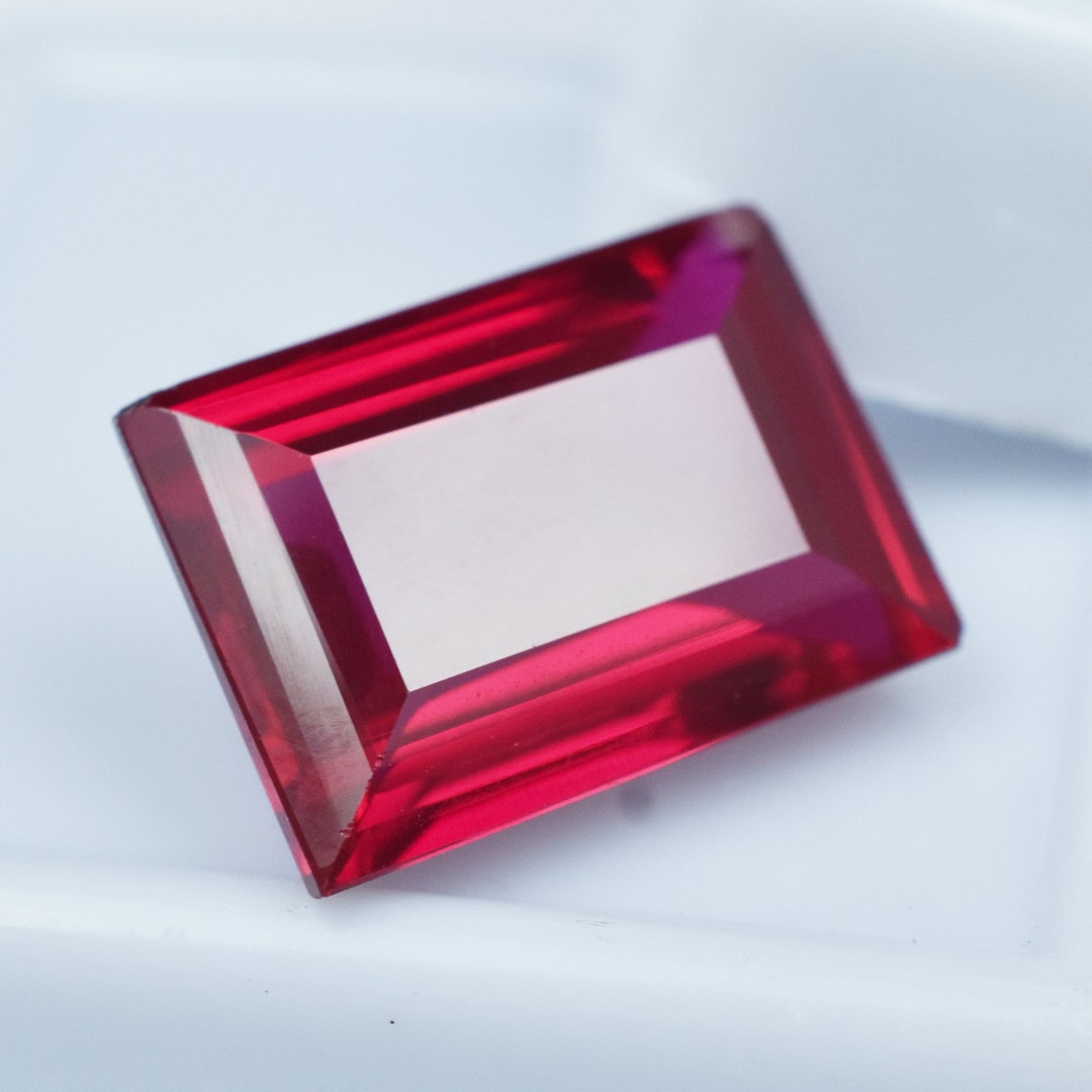 Natural Ruby Red Excellent Emerald Cut 10.55 Ct Natural CERTIFIED Loose ...