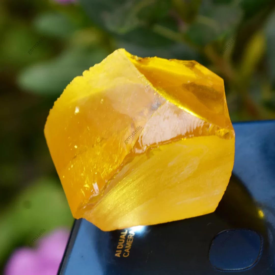 200-245 Ct Top Quality Sapphire Natural Untreated Yellow Sapphire Raw ...