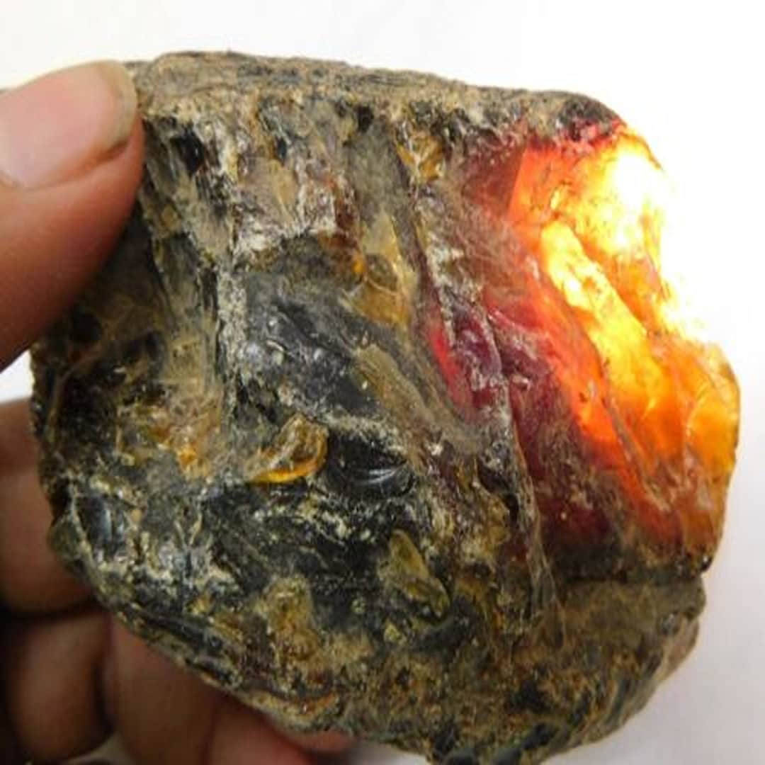 400-500 Ct Certified Black Amber Rough Stone Natural Raw Amber Crystal ...