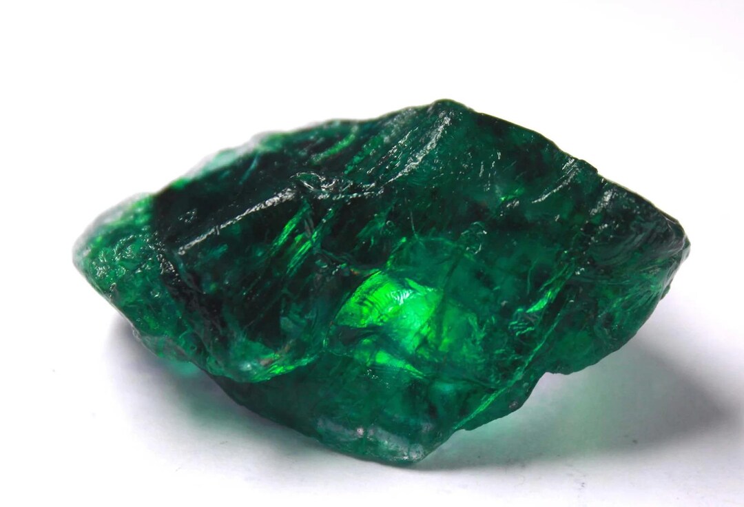 420 Ct Natural Rough Gemstone Uncut Green Emerald Certified Colombian ...