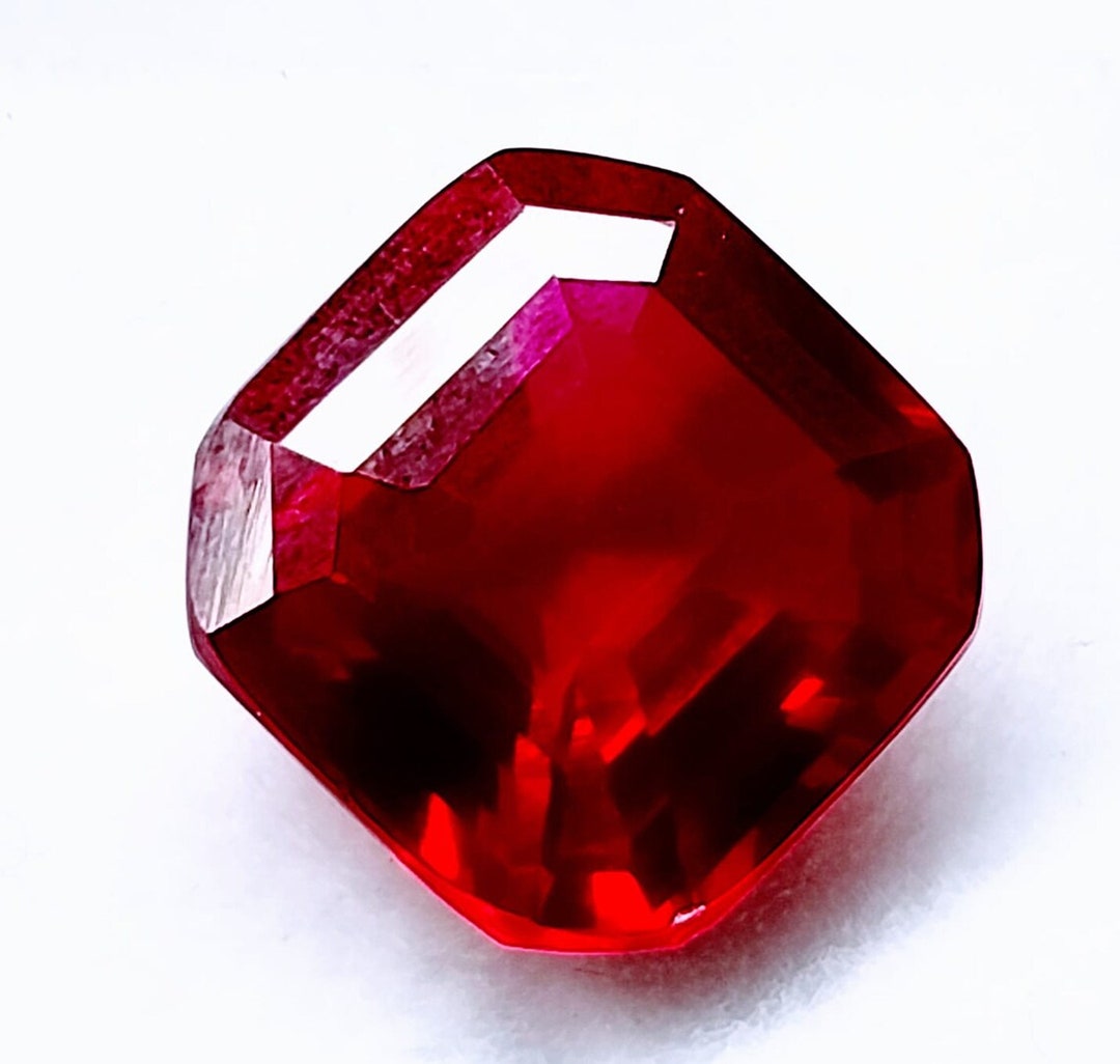 Natural Ruby Gemstone 8-9 Cts Square Cut Ruby Loose Stone July ...