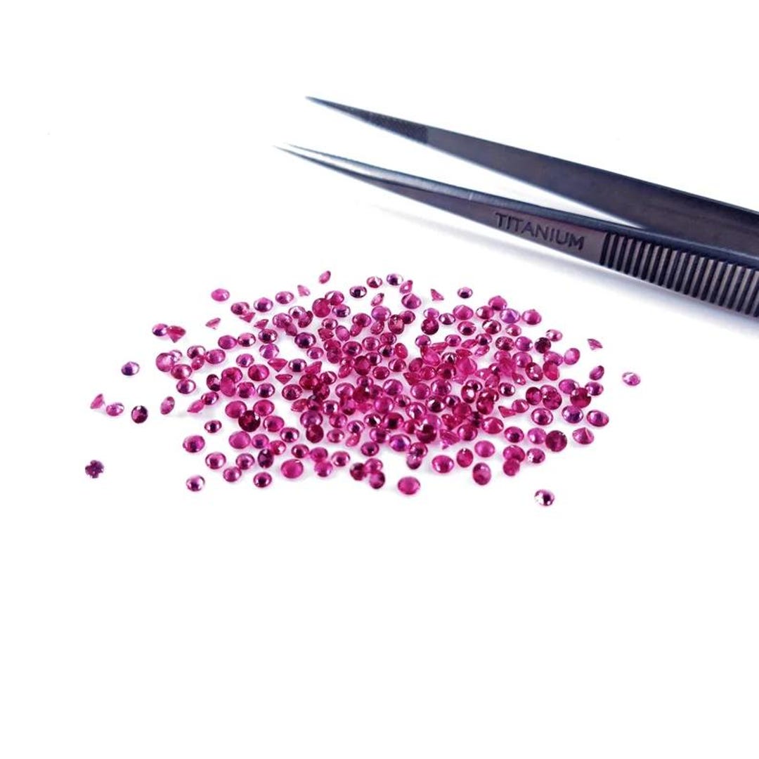 Pink Burma Ruby Rounds, 2 Mm Quality Rubies From Burma, Natural Ruby ...