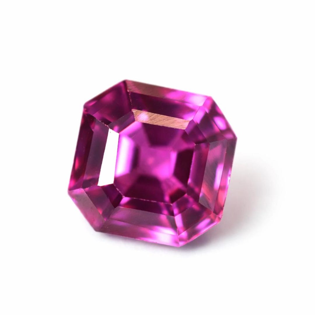Natural 10x10 Mm Certified Square Cut Pink Ruby Loose Gemstone | Rare ...