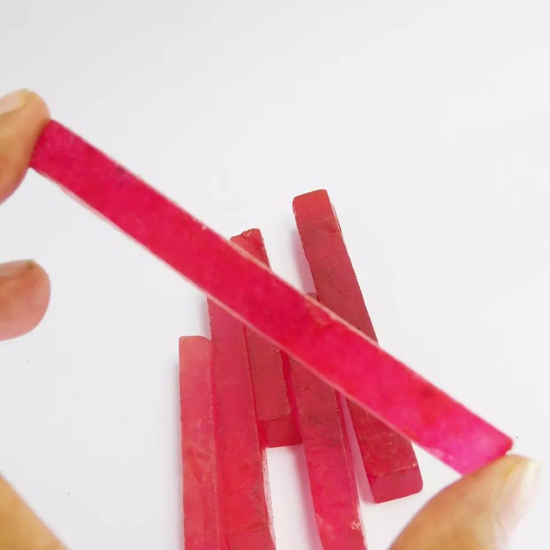 Natural Ruby Rough, 555 Ct Precious Ruby Sticks, Fine Quality Raw Stone ...