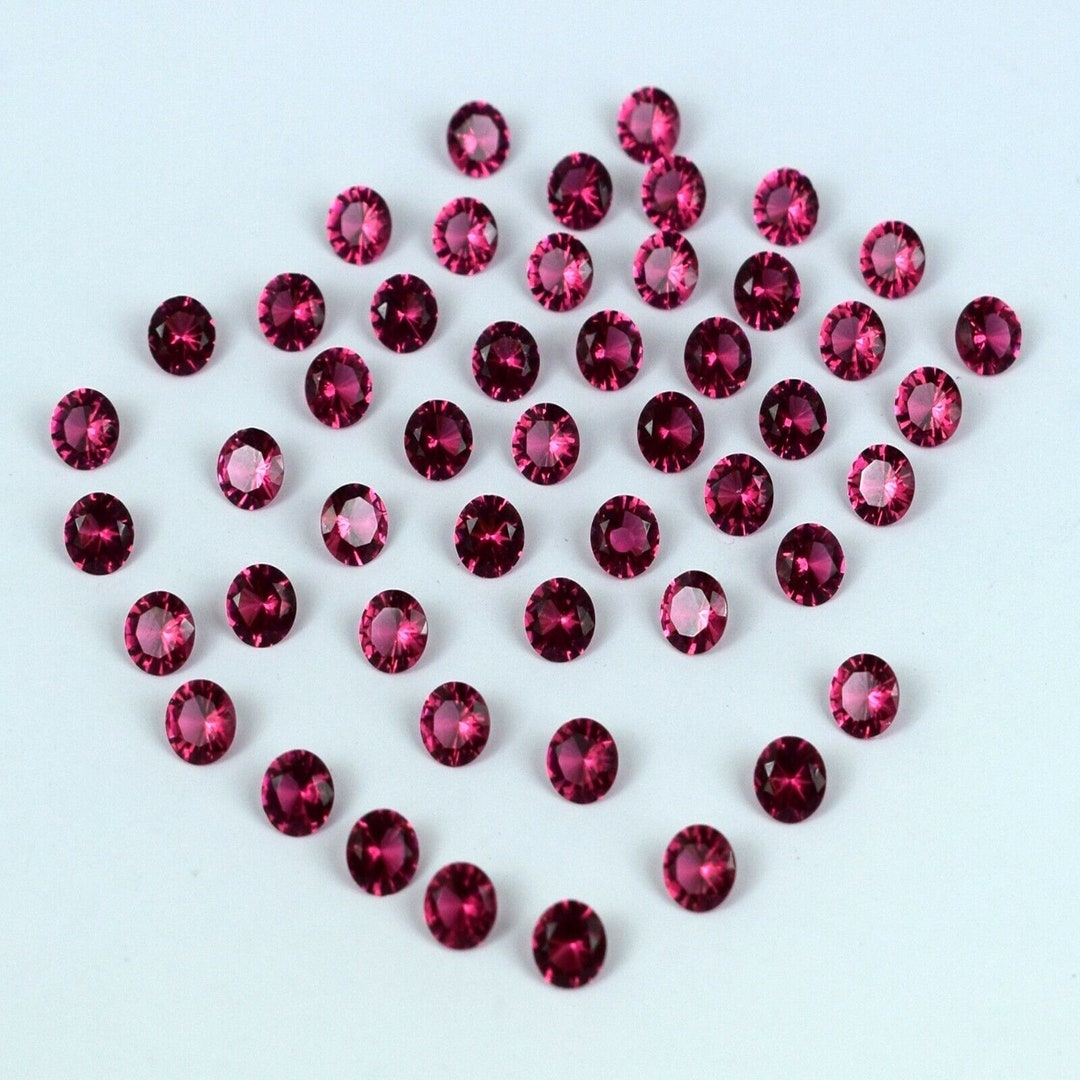 Round Shape 5x5 Mm Red Ruby Stone Certified Natural World Best Red Ruby ...