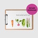 Vegetable Handprint Hand Print Gift Carrot Radish Lettuce Love Art ...
