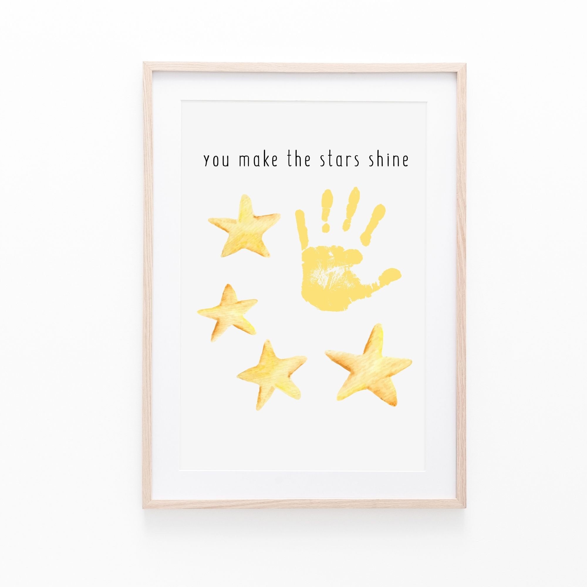 Stars Handprint Art Shine Mother's Day Printable Download DIY Craft ...