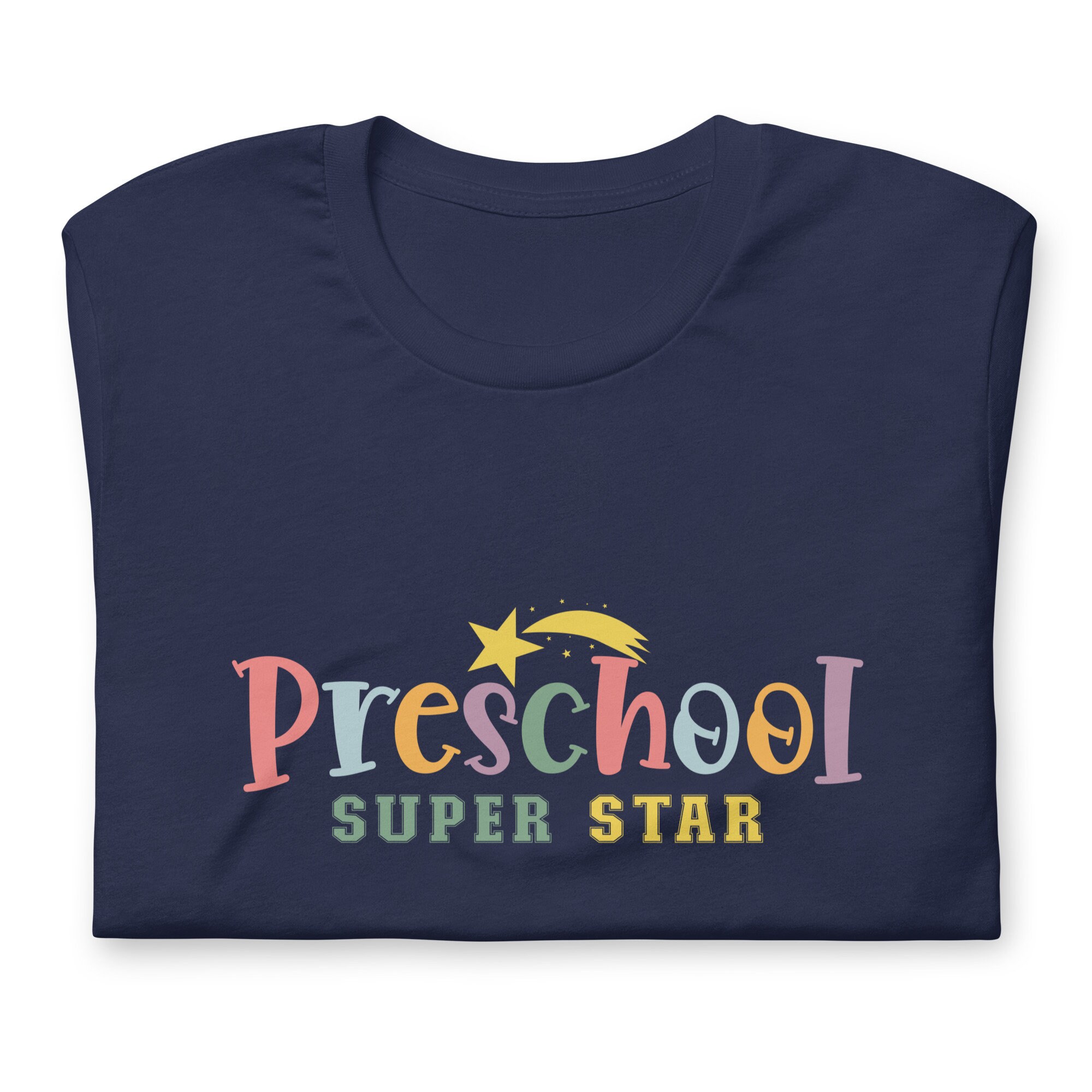 Preschool Super Star Unisex T-shirt Teaching 4k 5k Gold Star - Etsy