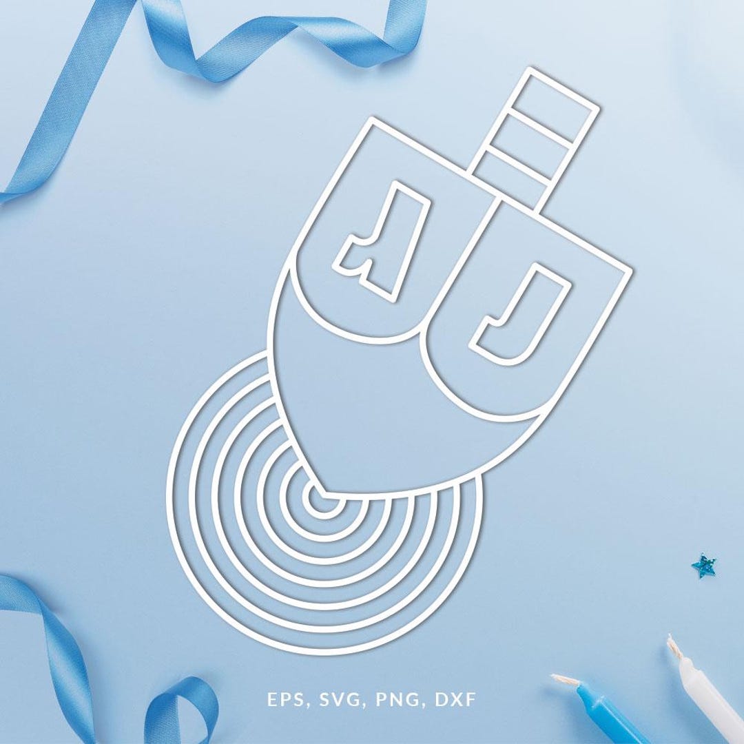 Hanukkah Dreidel Cut File (svg Dxf Png Eps) for Silhouette & Cricut ...