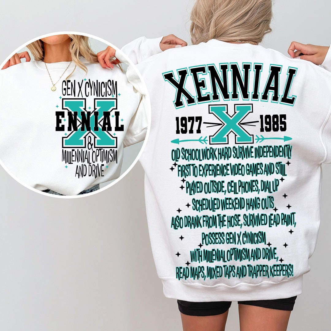 Xennial SVG PNG Generation Xennial Svg Png Trendy Funny Adult Humor Png Gen X T-shirt Snarky ...