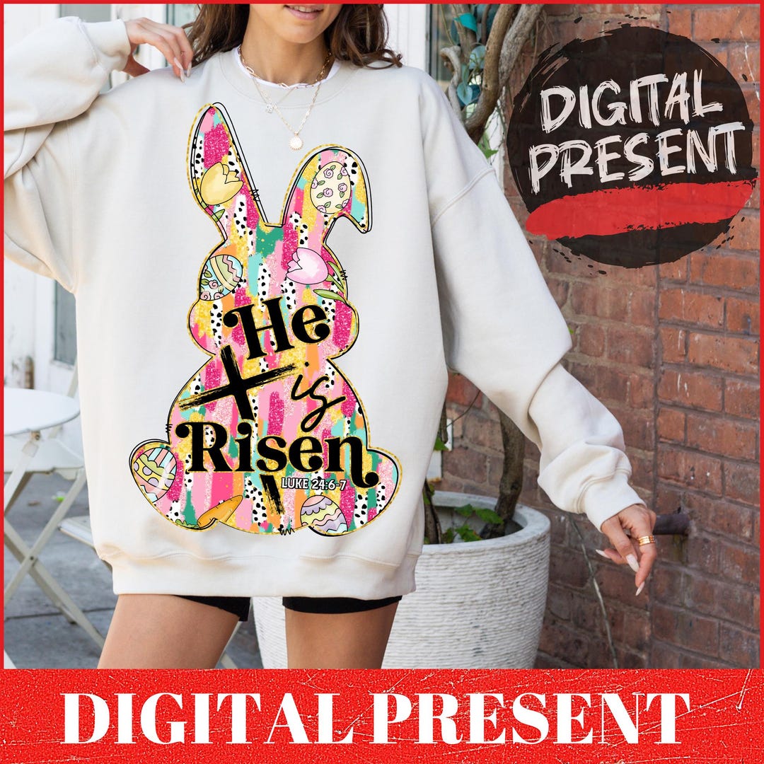 He is Risen Bunny Png, Easter Png,retro Easter Png, Easter Jesus Png ...