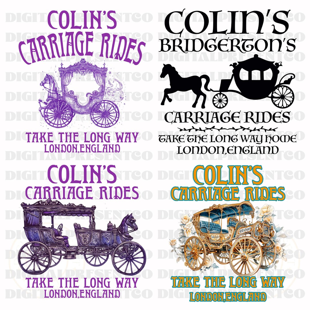 Colins Carriage Rides Bundle Png, Bridgerton Inspired Png, Long Way ...