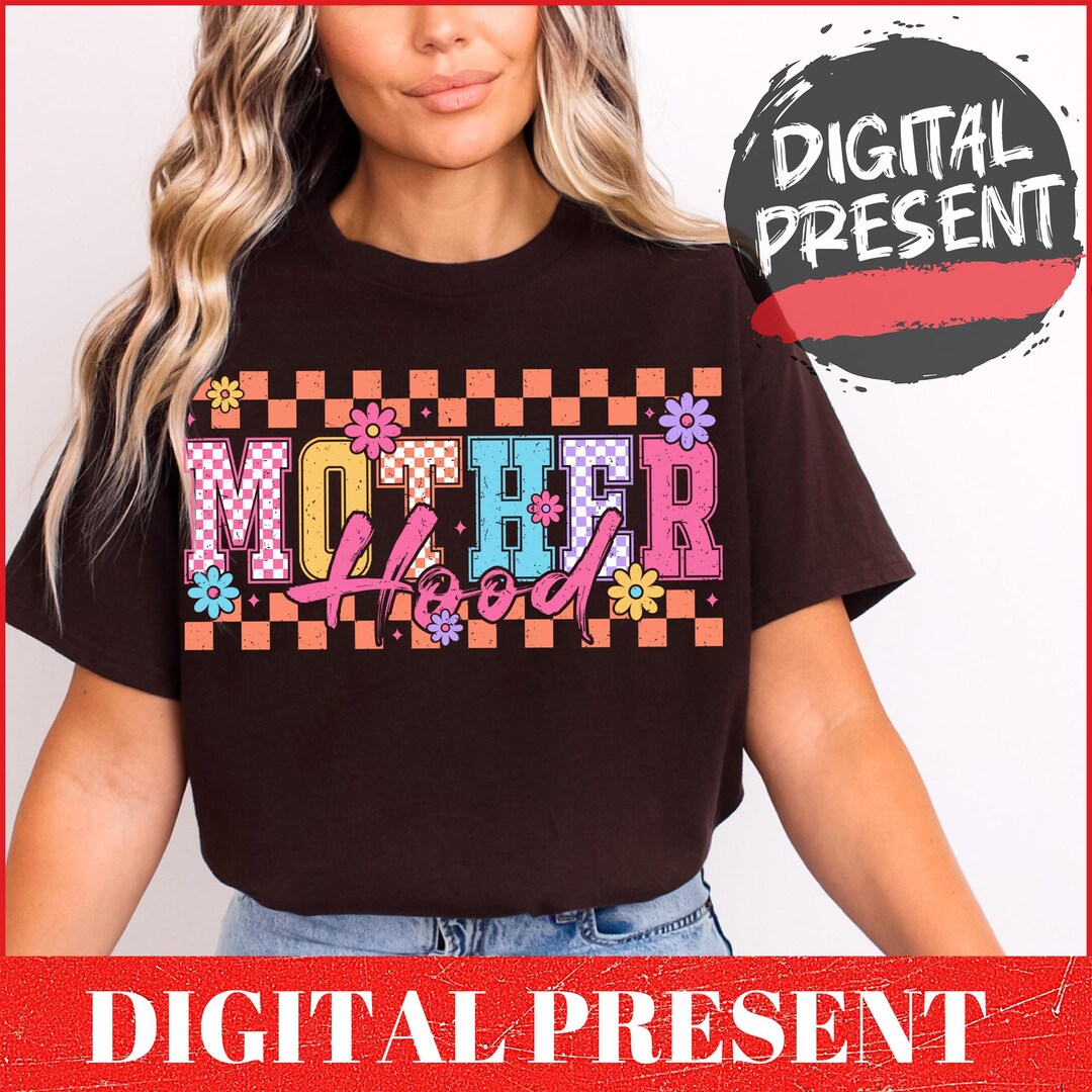 Checkered Motherhood PNG Retro Mama Png Funny Mom Png Trendy Mama ...