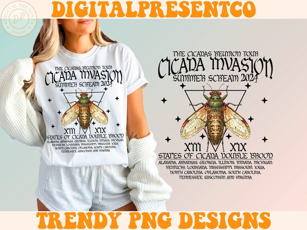 The Cicadas Reunion Tour PNG, Cicadas Invasion Summer Scream 2024 ...