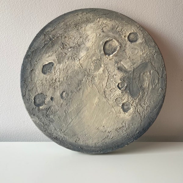 Textured Moon Painting - Etsy