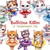 Pawsitively Cute: Set of 8 Whimsical Kitten Watercolor Clipart, High ...