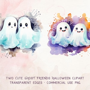 Ghost Friends PNG 9 Ghost Friends Clipart Cute Halloween - Etsy