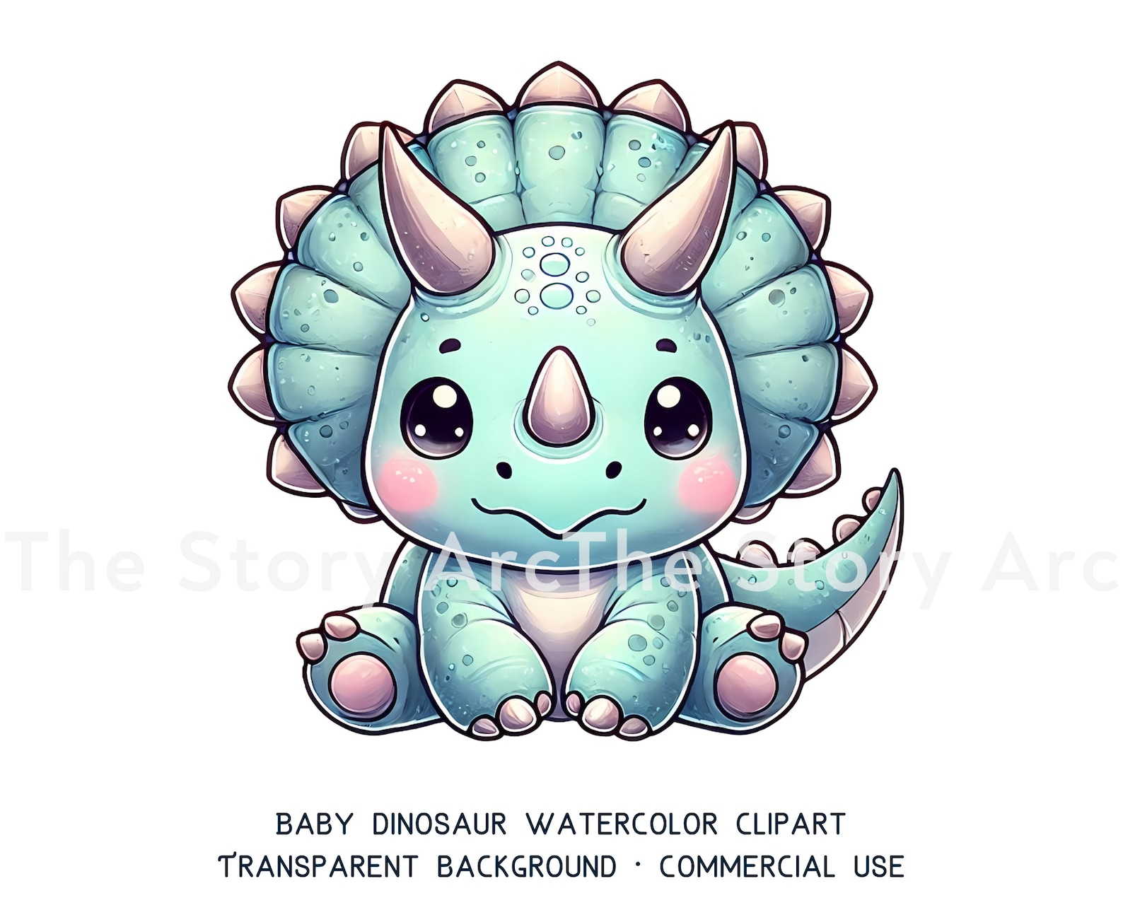 Kawaii Dinosaur Clipart, 12 Baby Dinosaur PNG, Little Dinos, Digital ...