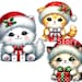 Kitten Christmas Clipart, 20 Cute Kitten PNG, Cat Christmas Gift ...