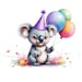 Koala Party Clipart, 20 Cute Koala, Birthday Party Koala, Digital ...