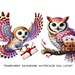 Valentine Owl Clipart, Watercolor Romantic Owl, Balloons, Love Letters ...