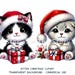 Kitten Christmas Clipart, 20 Cute Kitten PNG, Cat Christmas Gift ...