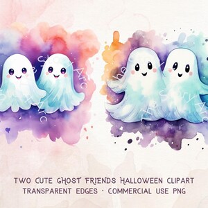Ghost Friends PNG 9 Ghost Friends Clipart Cute Halloween - Etsy