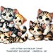 Cute Kittens Clipart, 15 Watercolor Kitten PNG, Playful Cats, Instant ...