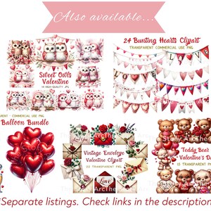 Valentine Owl Clipart, Watercolor Romantic Owl, Balloons, Love Letters ...