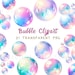 Bubble Watercolor Clipart, Iridescent Bubble PNG, Dreamy Bubbles ...