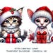 Kitten Christmas Clipart, 20 Cute Kitten PNG, Cat Christmas Gift ...