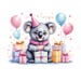 Koala Party Clipart, 20 Cute Koala, Birthday Party Koala, Digital ...