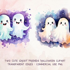 Ghost Friends PNG 9 Ghost Friends Clipart Cute Halloween - Etsy