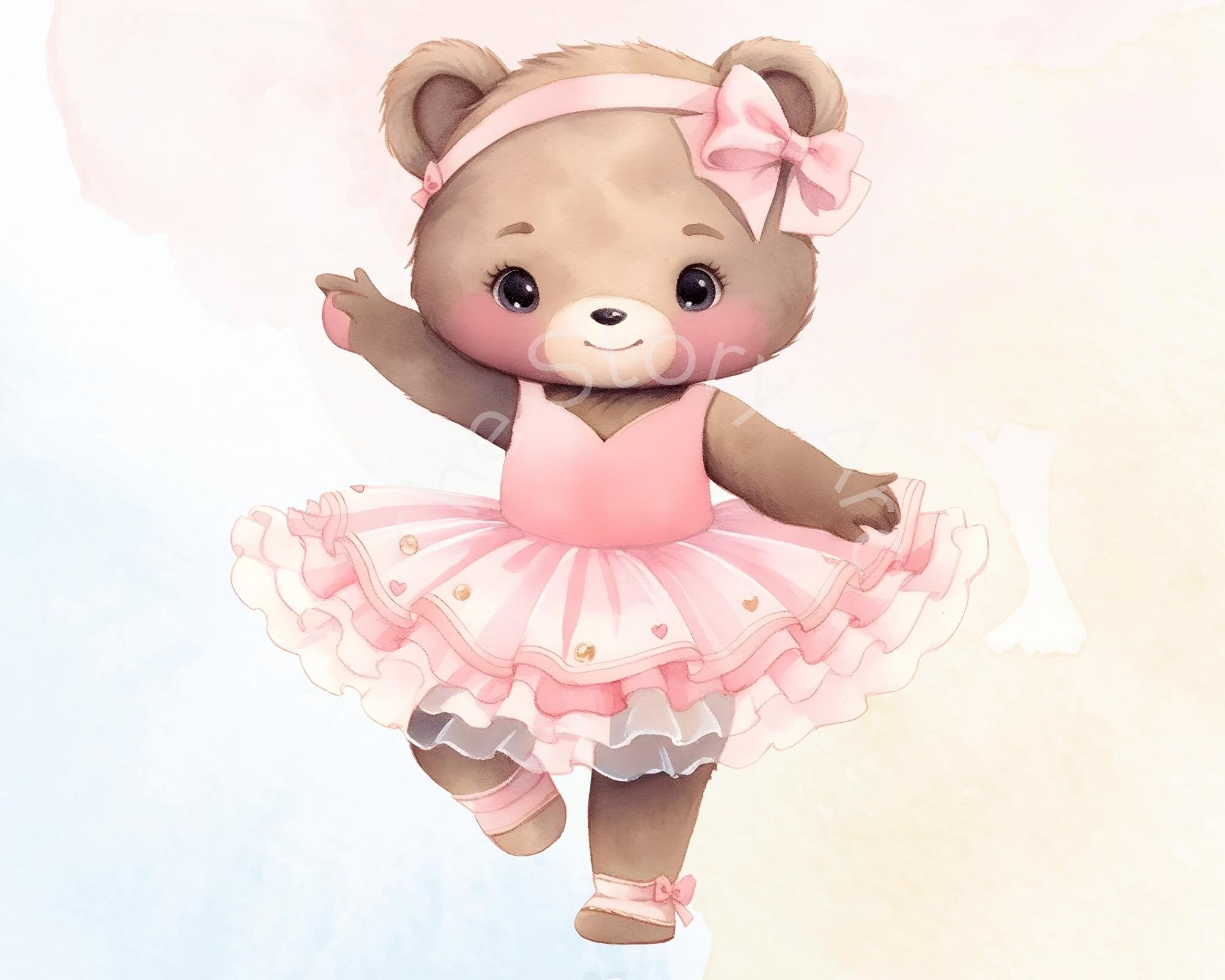 Ballerina Bear Clipart, 10 Cute Teddy Bear PNG, Ballet PNG, Dancing ...