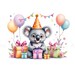 Koala Party Clipart, 20 Cute Koala, Birthday Party Koala, Digital ...