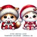 Kitten Christmas Clipart, 20 Cute Kitten PNG, Cat Christmas Gift ...