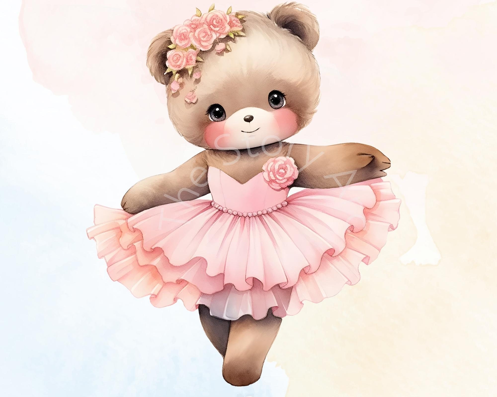Ballerina Bear Clipart, 10 Cute Teddy Bear PNG, Ballet PNG, Dancing ...