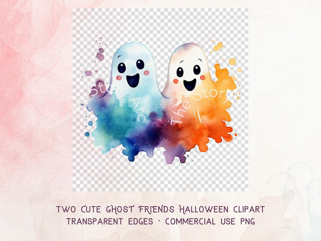 9 Ghost Friends Clipart, Halloween Ghost PNG, Spooky Ghost, Friendly ...