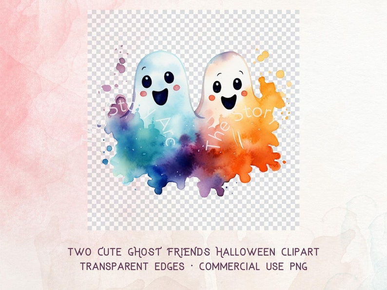 Ghost Friends PNG 9 Ghost Friends Clipart Cute Halloween - Etsy