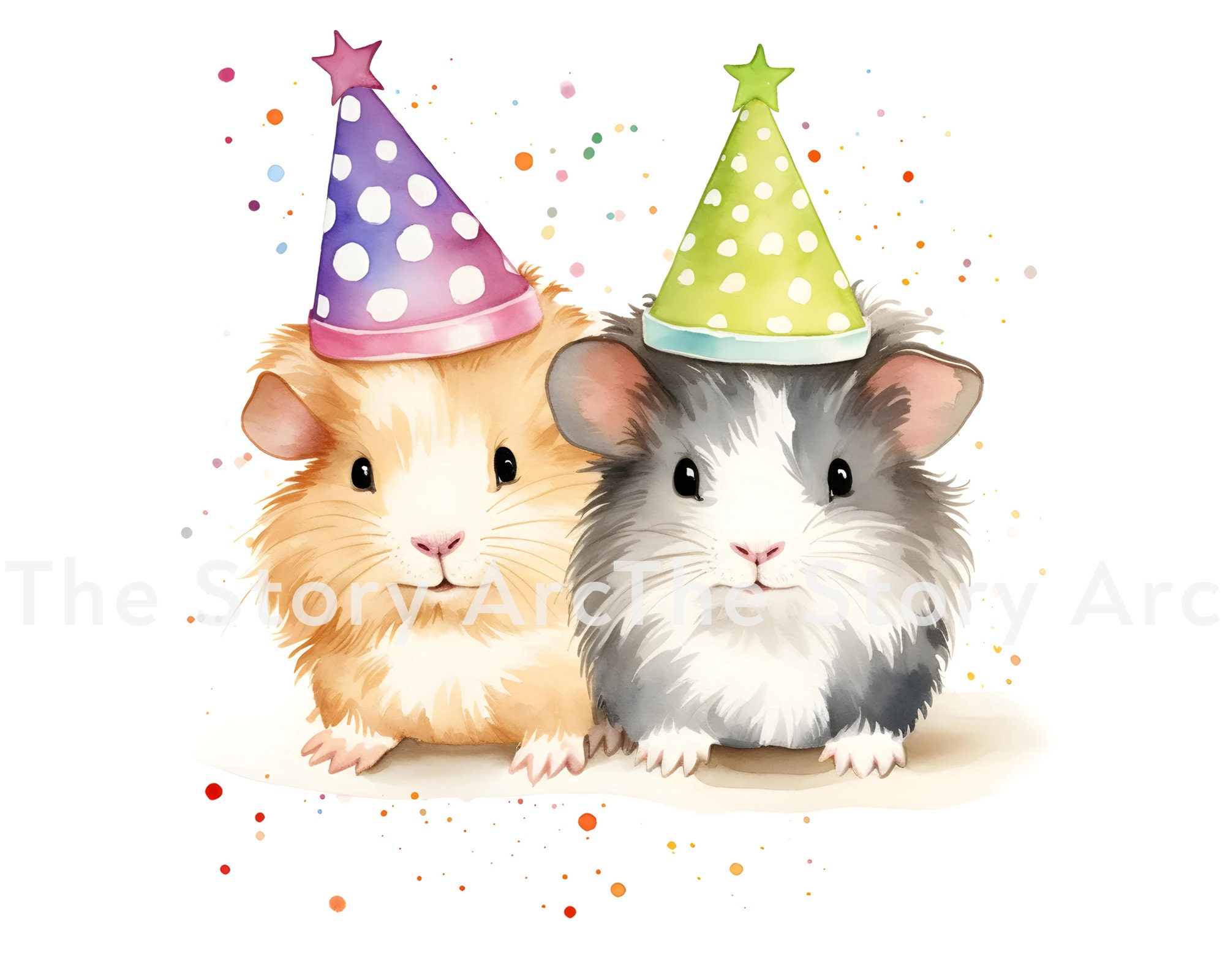 Guinea Pig Party Clipart, 12 High Quality Jpgs, Cute Guinea Pigs ...