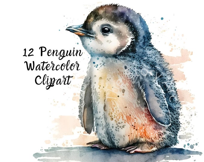 19 Cute Little Penguin Clipart L Baby Penguin L JPG Digital Download L ...