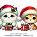 Kitten Christmas Clipart, 20 Cute Kitten PNG, Cat Christmas Gift ...