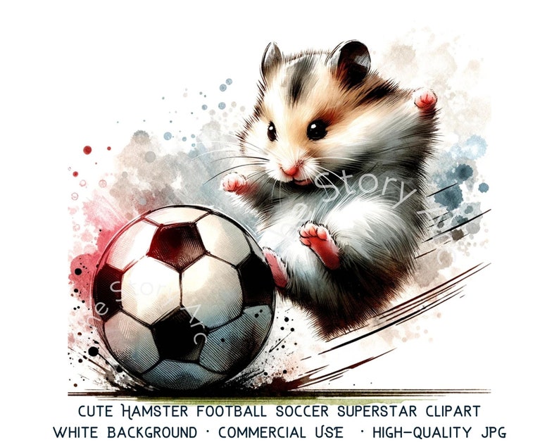 Hamster Clipart, Football Soccer Clipart, 21 High Quality JPG, Cute ...
