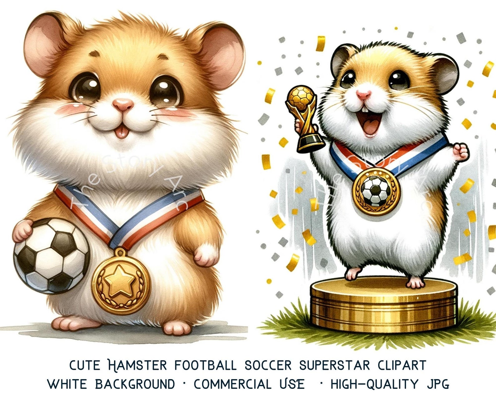 Hamster Clipart, Football Soccer Clipart, 21 High Quality JPG, Cute ...
