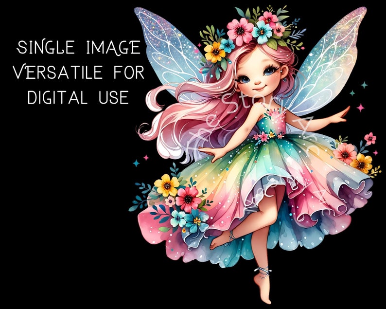 Beautiful Flower Fairy Clipart: 1 High-resolution Magical Fairy Clipart ...