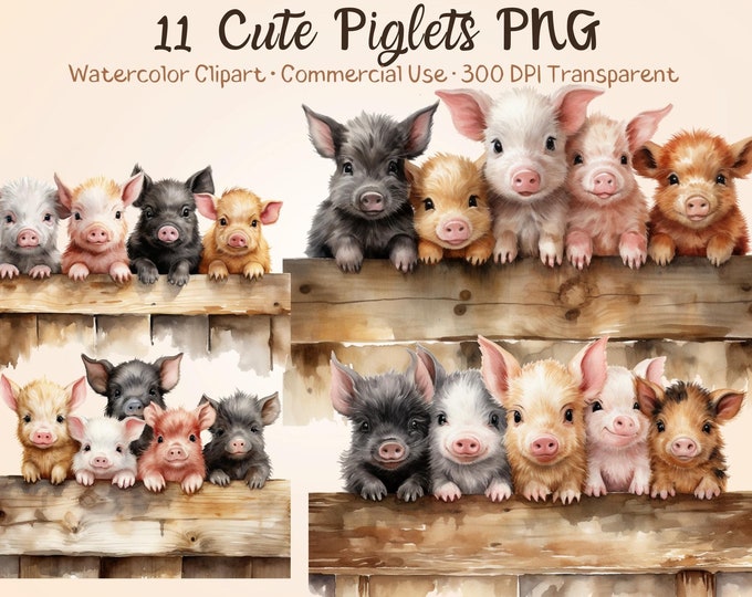 Farm Animal Clipart Bundle, 17 Farm Animals PNG, Red Barn Clipart ...