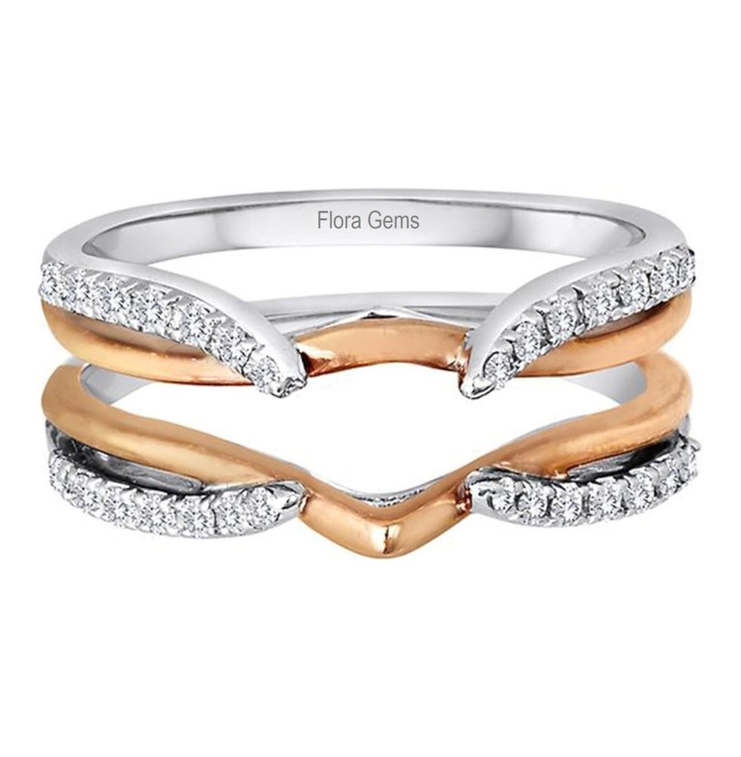 Women's Solitaire Enhancer Wrap Band Ring, Diamond Ring Guard, Women's ...