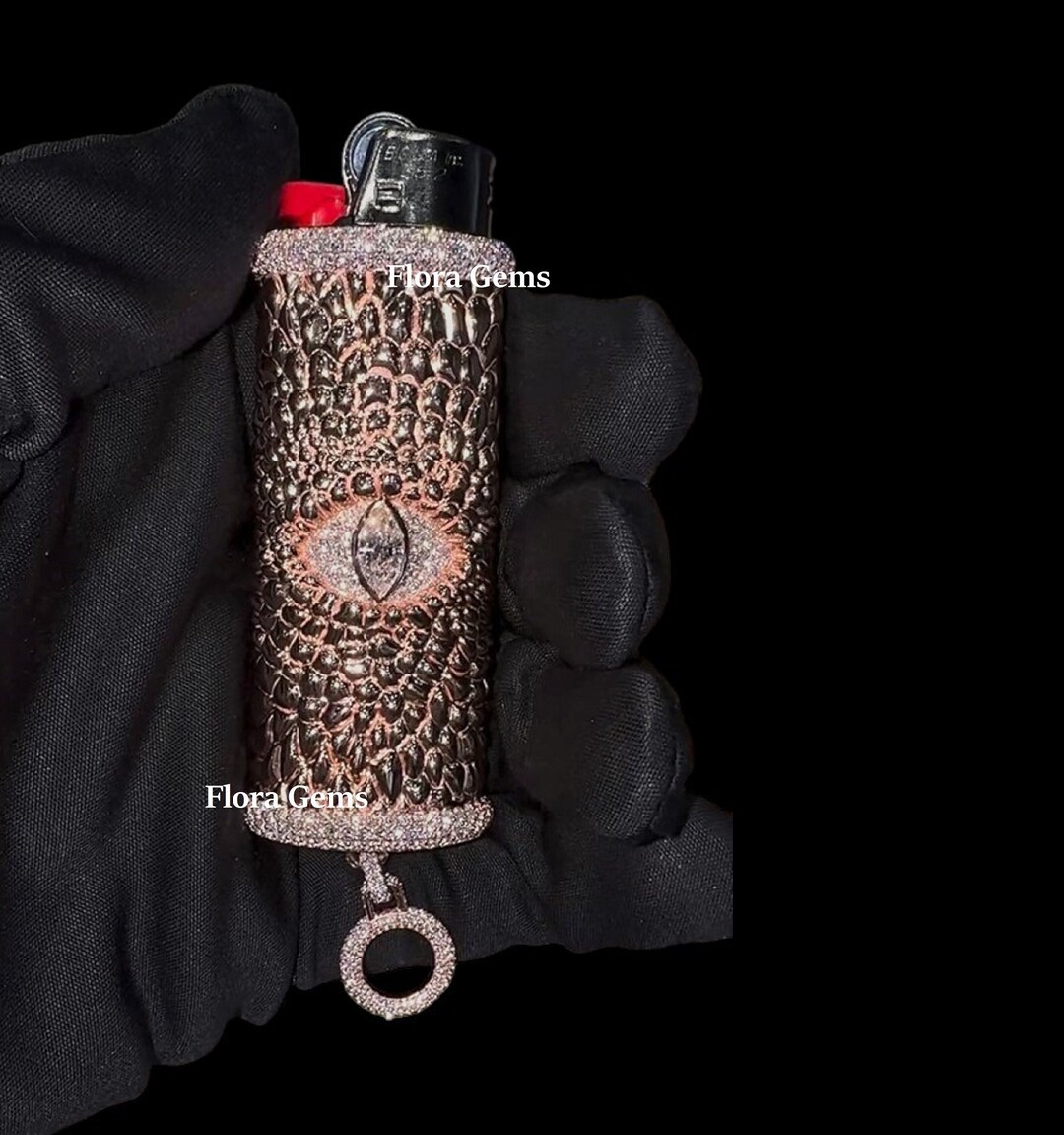 3D Solid Lighter Case Men Jewelry, Moissanite Lighter Case Holder, Evil ...